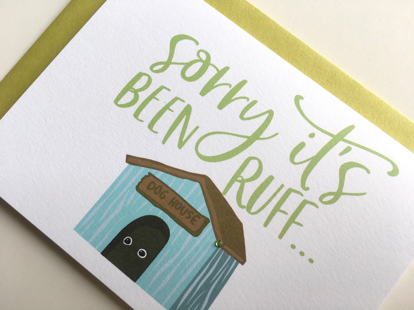 Dog Card Dog Greeting Card Encouragement Card Empathy Card | Etsy