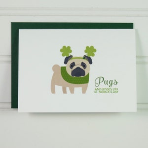 St. Patrick's Day Card Pug Dog Card Dog Dad Dog Mom - Etsy