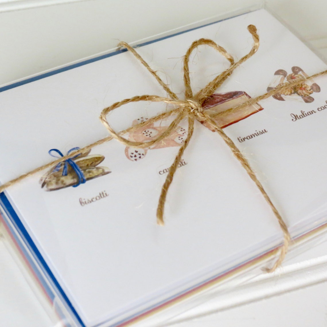 Food Notecards Italian Pastries Boxed Notecards Italian - Etsy