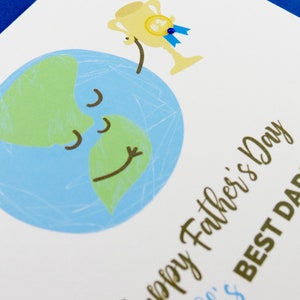 Happy Father's Day Card, World's Best Daddy, Fathers Day Card, Card for ...