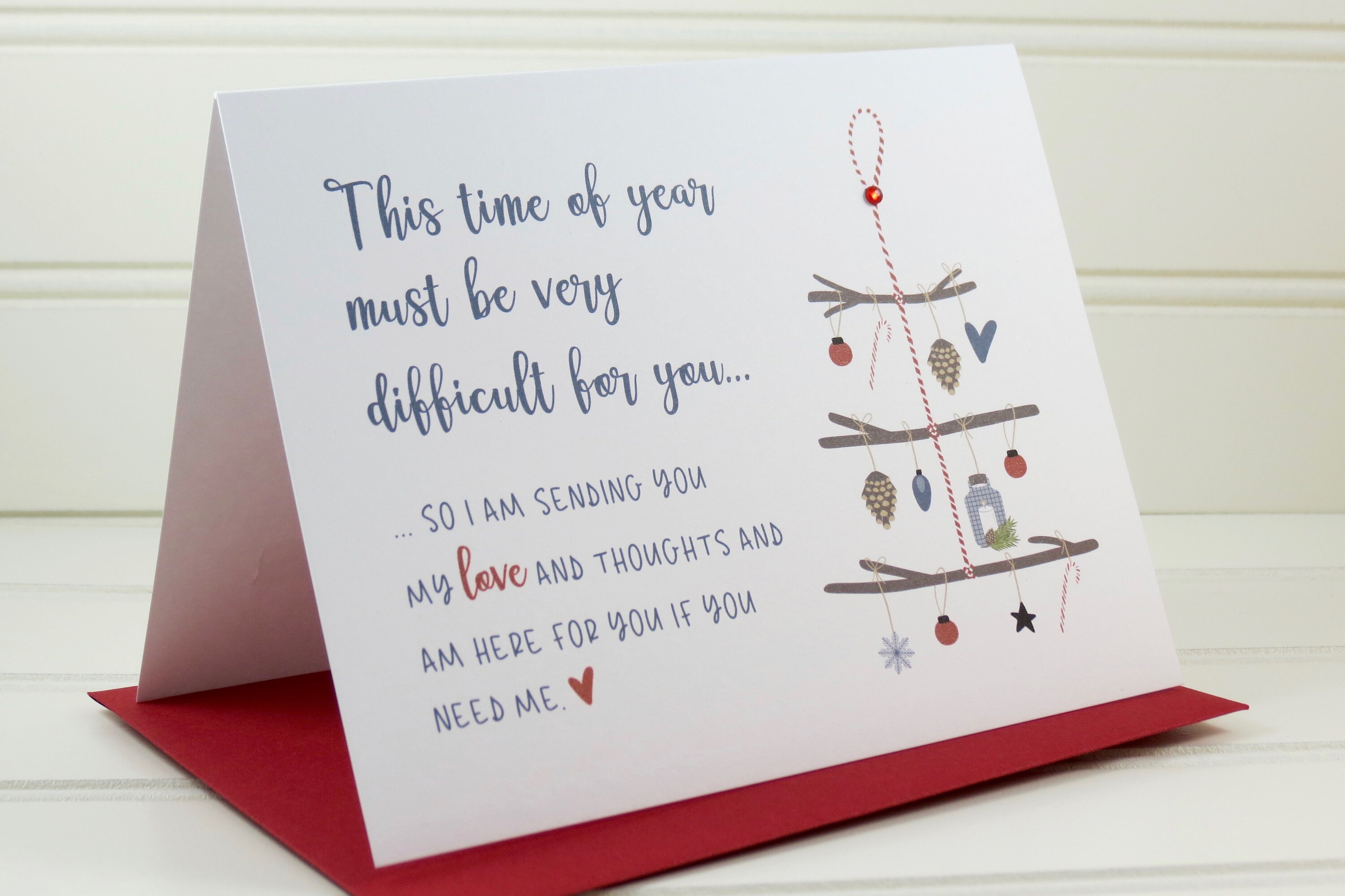 Christmas Grief Card Grief Card Empathy Card Sympathy Card - Etsy