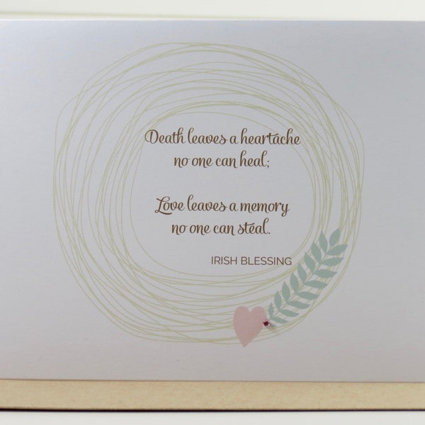 Irish Sympathy Card - Etsy