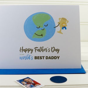 Happy Father's Day Card, World's Best Daddy, Fathers Day Card, Card for ...