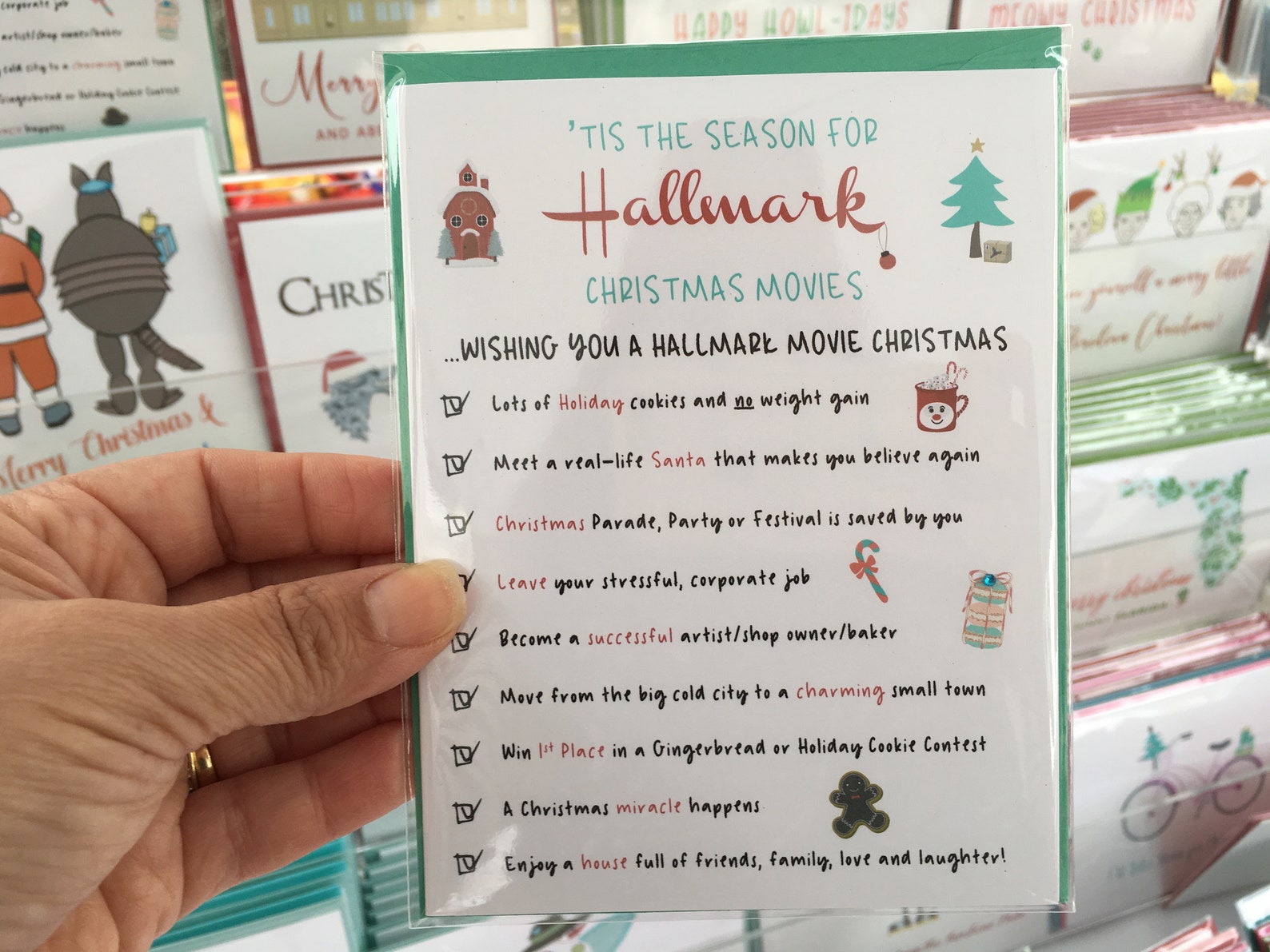 Hallmark Christmas Movie Card Hallmark Movie Christmas Card - Etsy