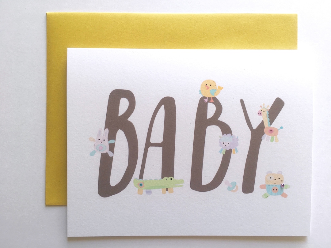 Baby Card Hello Baby Card New Baby Card Baby - Etsy
