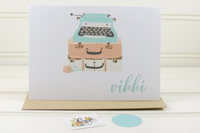 Typewriter Cards Personalized Name Cards Typewriter Note - Etsy