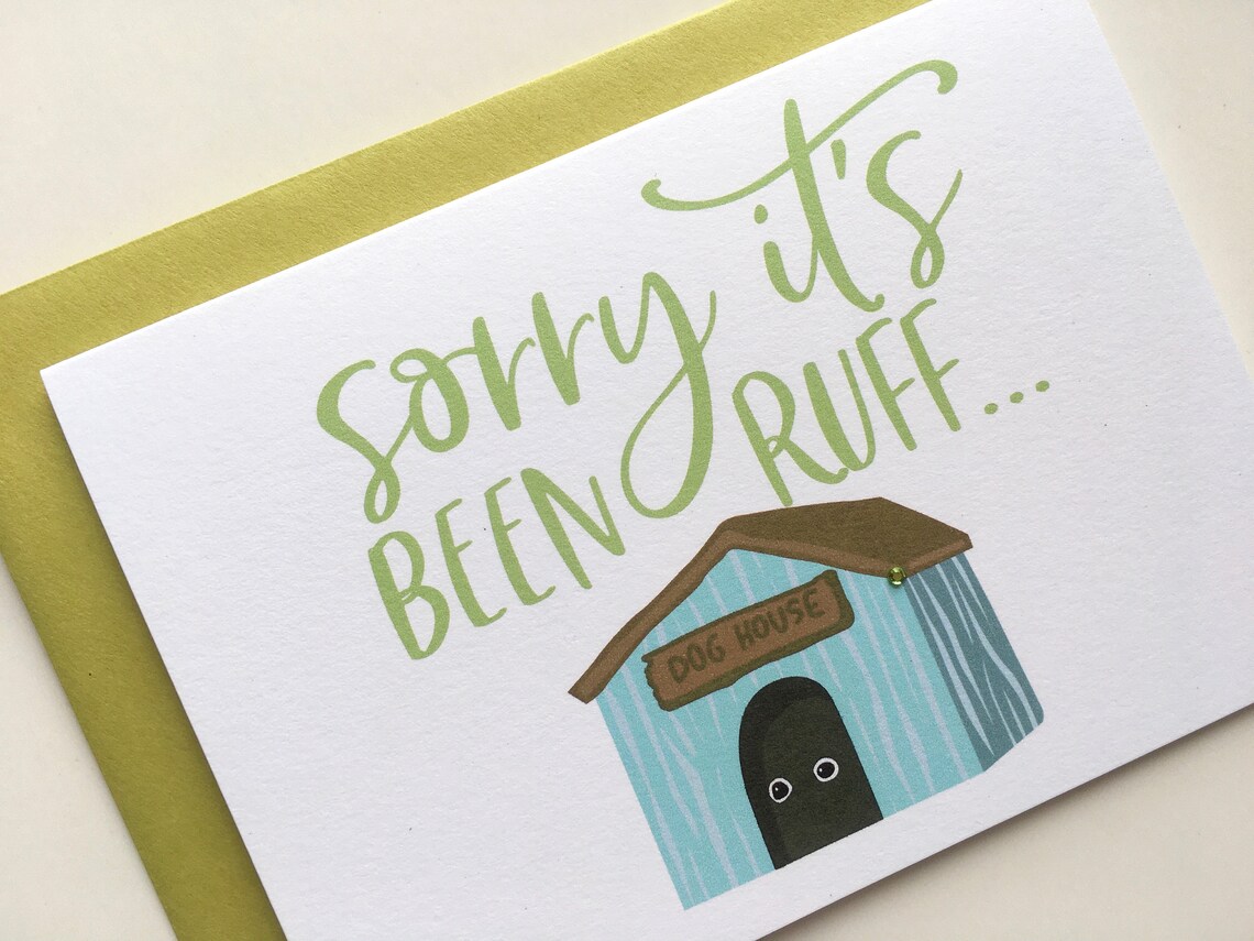 Dog Card Dog Greeting Card Encouragement Card Empathy Card - Etsy