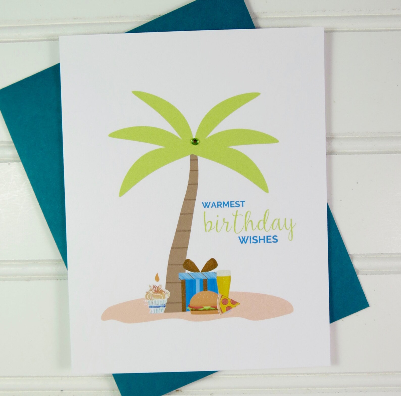 Tropical Beach Birthday Card Card for Him Summer Birthday | Etsy
