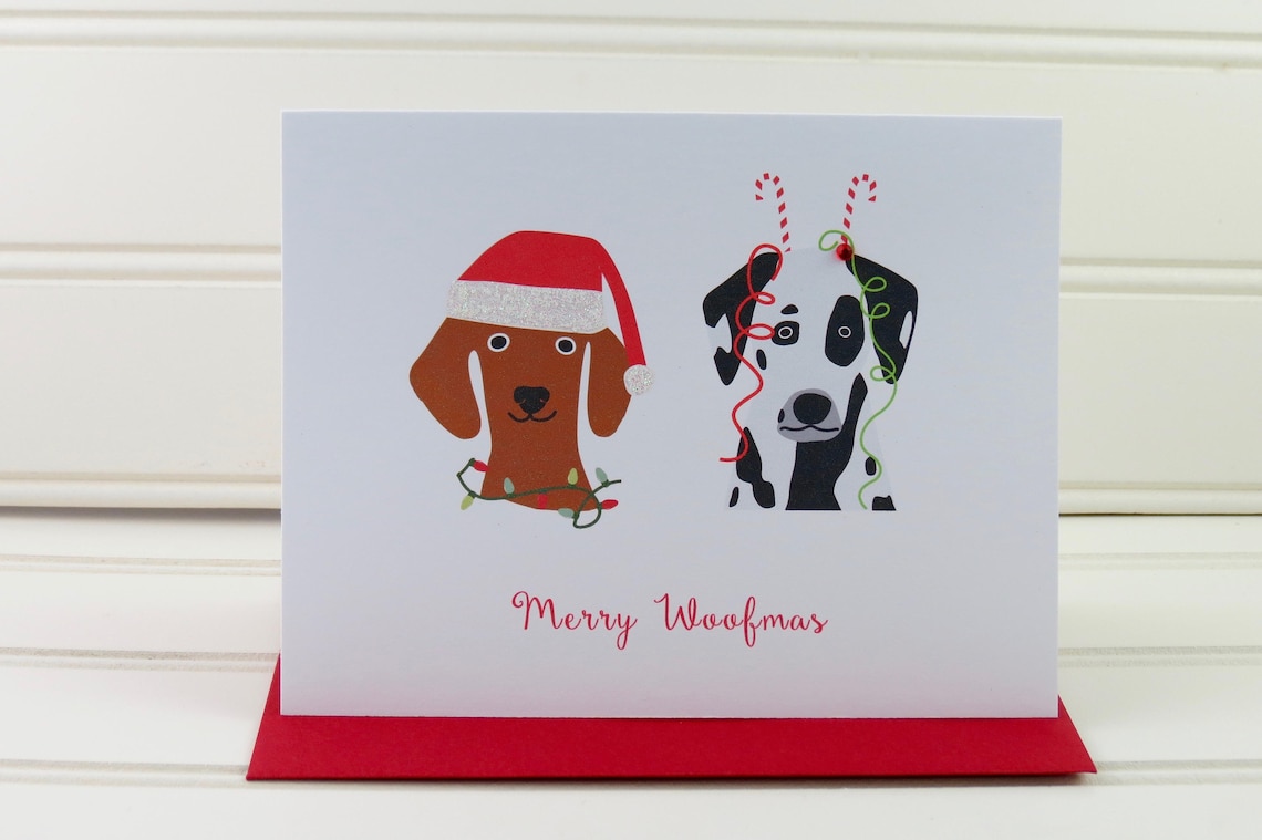 Dog Christmas Card Funny Christmas Card Card for Dog Owner - Etsy