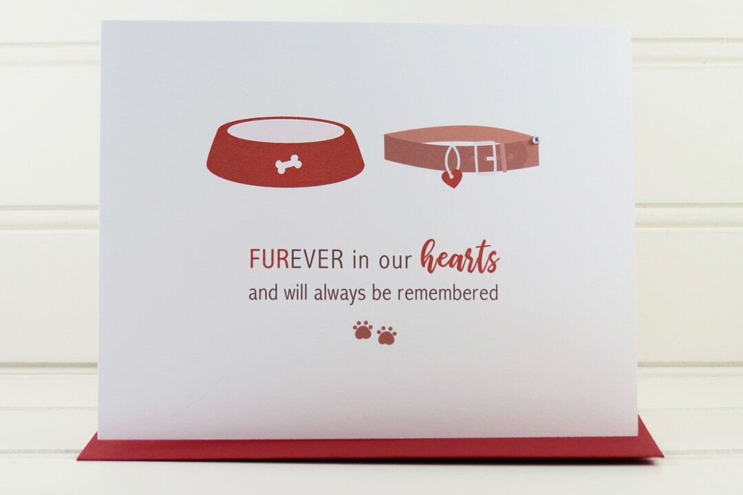 Dog Sympathy Card Pet Sympathy Card Dog Death Card Dog - Etsy