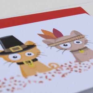Thanksgiving Cat Card Custom Thanksgiving Cat Thanksgiving - Etsy
