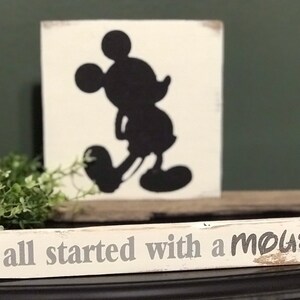 Walt Disney and Mickey Mouse Vintage Sign With Cartoon Card - Etsy