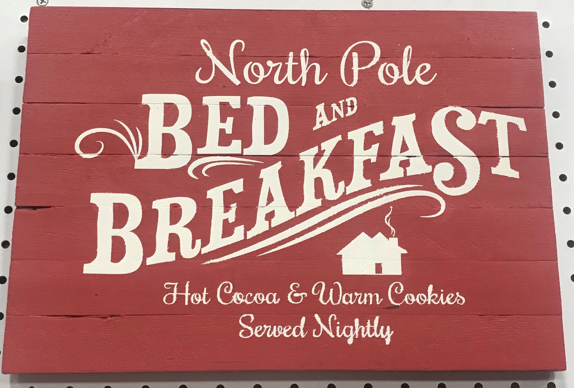 North Pole Bed and Breakfast Inn Christmas Wood Sign Hand Crafted - Etsy
