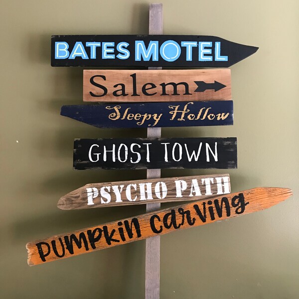 Halloween Directional Signs - Etsy