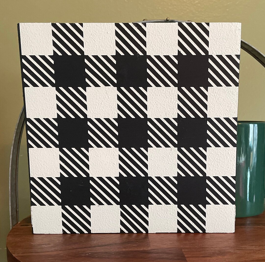Plaid Wood Home Decor Perfect as an Accent Piece - Etsy