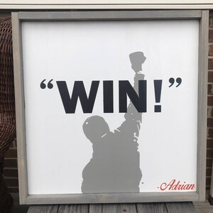 Rocky Quote Win Motivational Simple Saying for Workout Room or - Etsy
