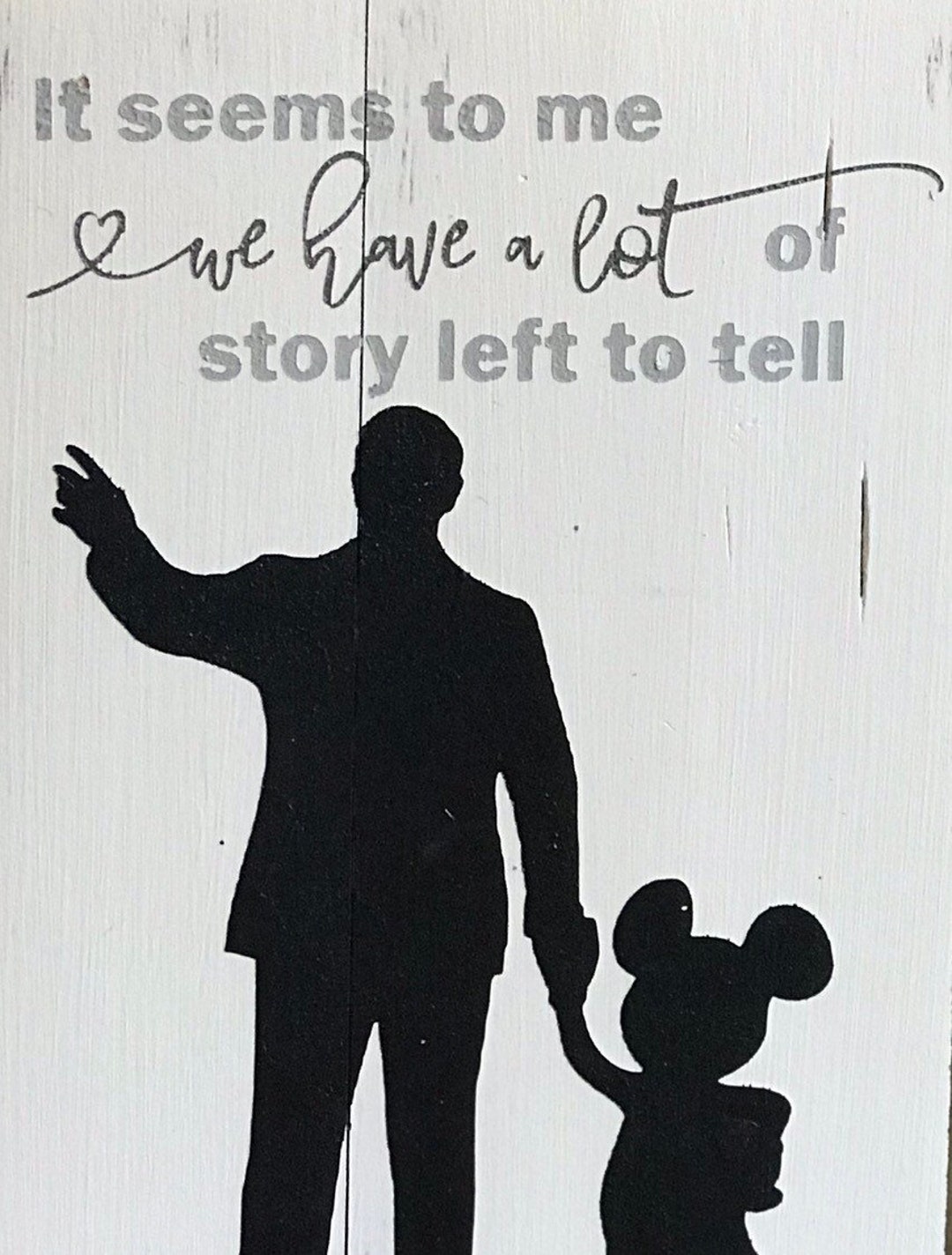 Walt Disney and Mickey Mouse Wood Sign Handcrafted With Quote for Your ...