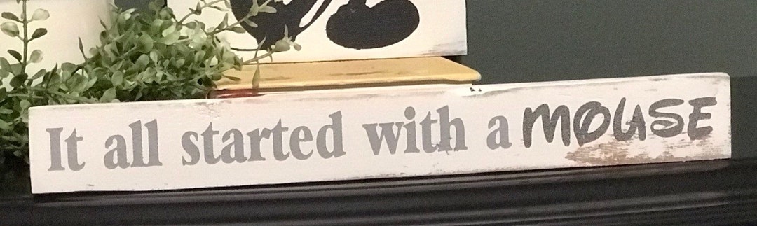 Walt Disney and Mickey Mouse Vintage Sign With Cartoon Card - Etsy