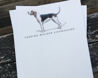 Treeing Walker Coonhound Dog Pencil Drawing Art Print by | Etsy