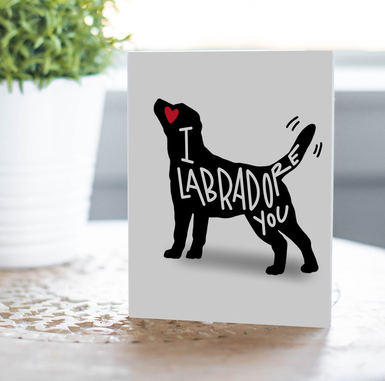 Labrador Valentine's Day Card: 'labradore You' Greeting - Etsy