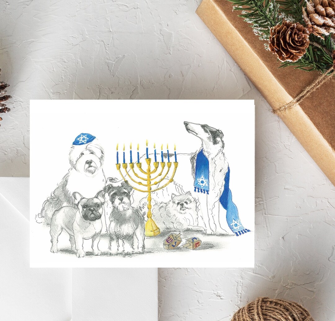 Hanukkah Holiday Cards | Dog Hanukkah Cards | Dog Mom Hanukkah ...