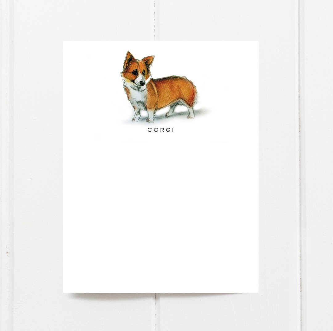 Corgi Note Cards Dog Stationery Dog Stationery Pembroke - Etsy