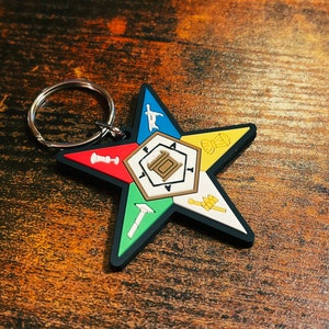 OES - Order of the Eastern Star Key Chain - Etsy