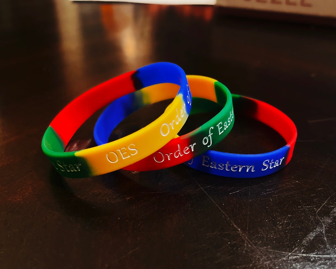 OES Bracelet / Order of the Eastern Star Bracelet / OES Rubber / Soft ...