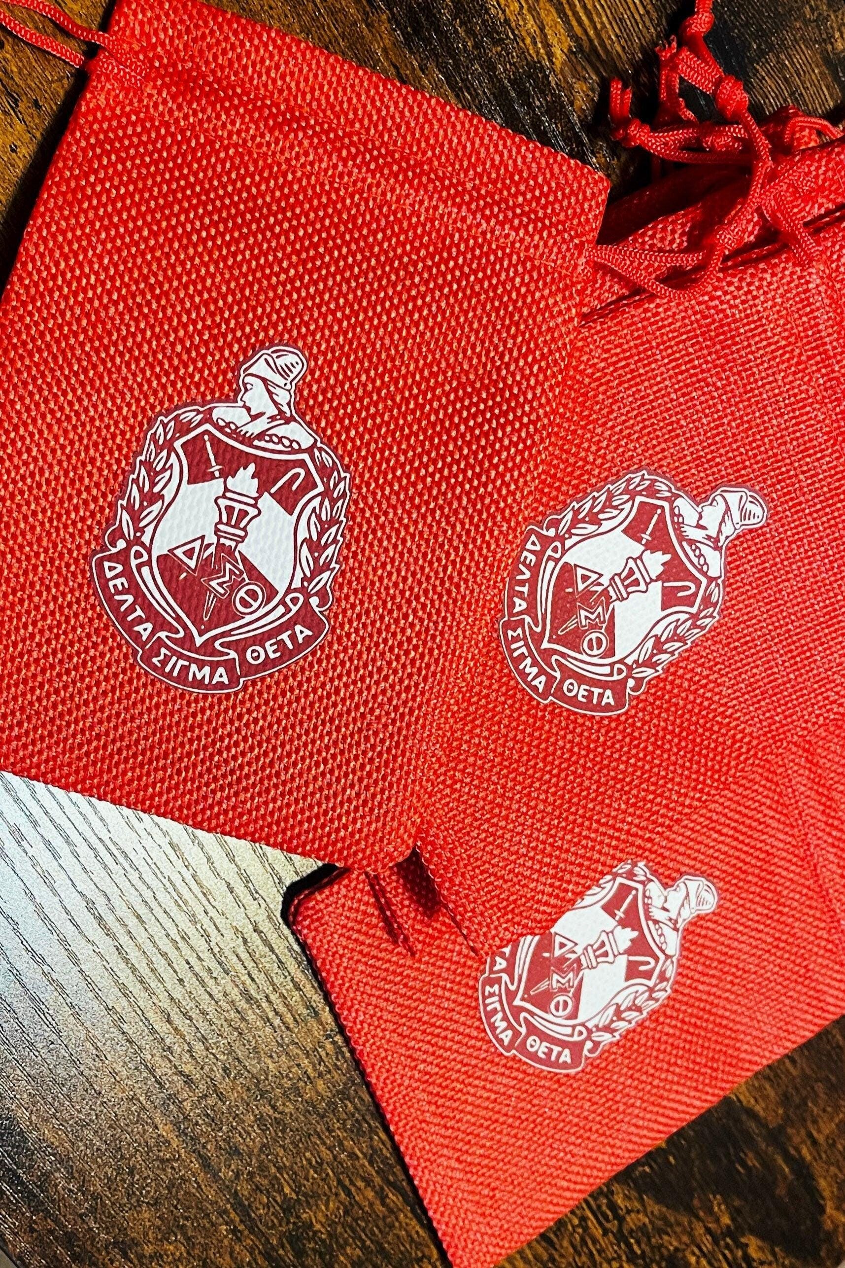 Delta Sigma Theta Gift Bags - Theredz - Burlap - Etsy
