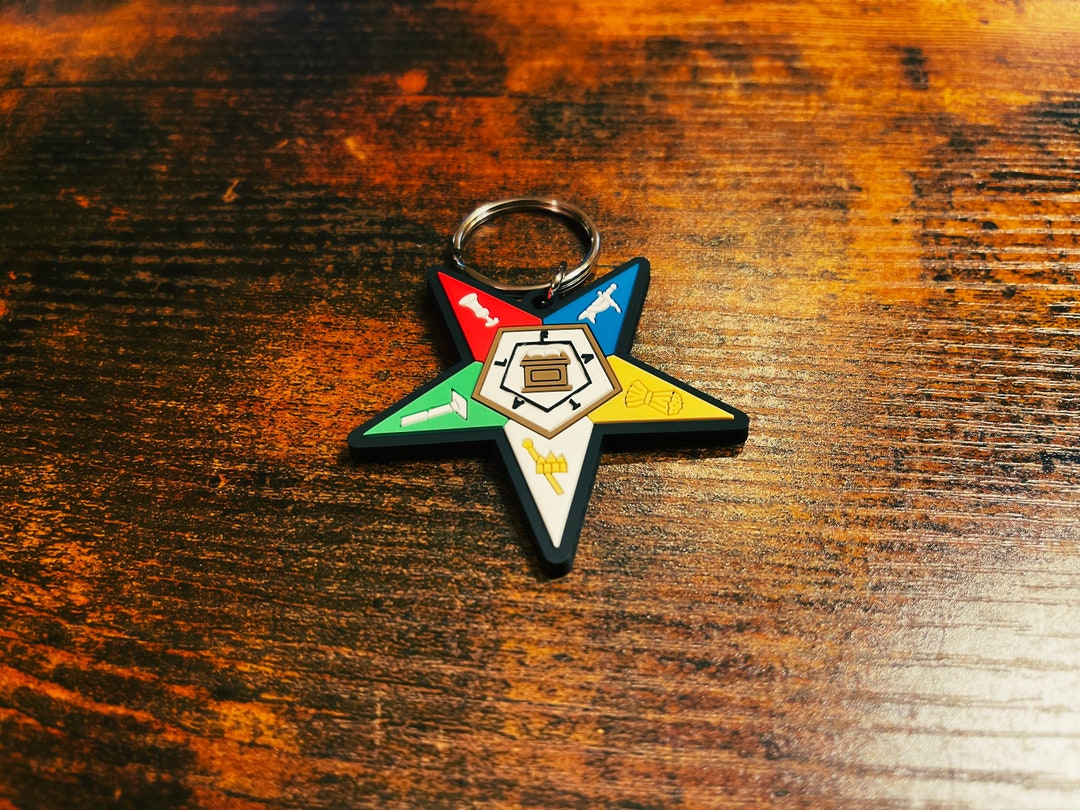 OES - Order of the Eastern Star Key Chain - Etsy
