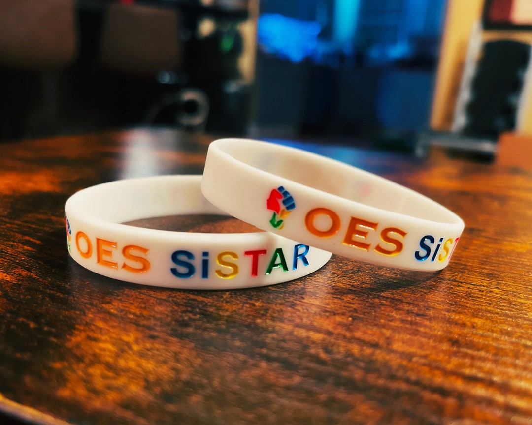 OES Order of the Eastern Star Rubber / Soft PVC Bracelet - Etsy