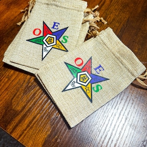 Order of Eastern Star (OES) Gift Bags | OES Burlap Bag - Etsy