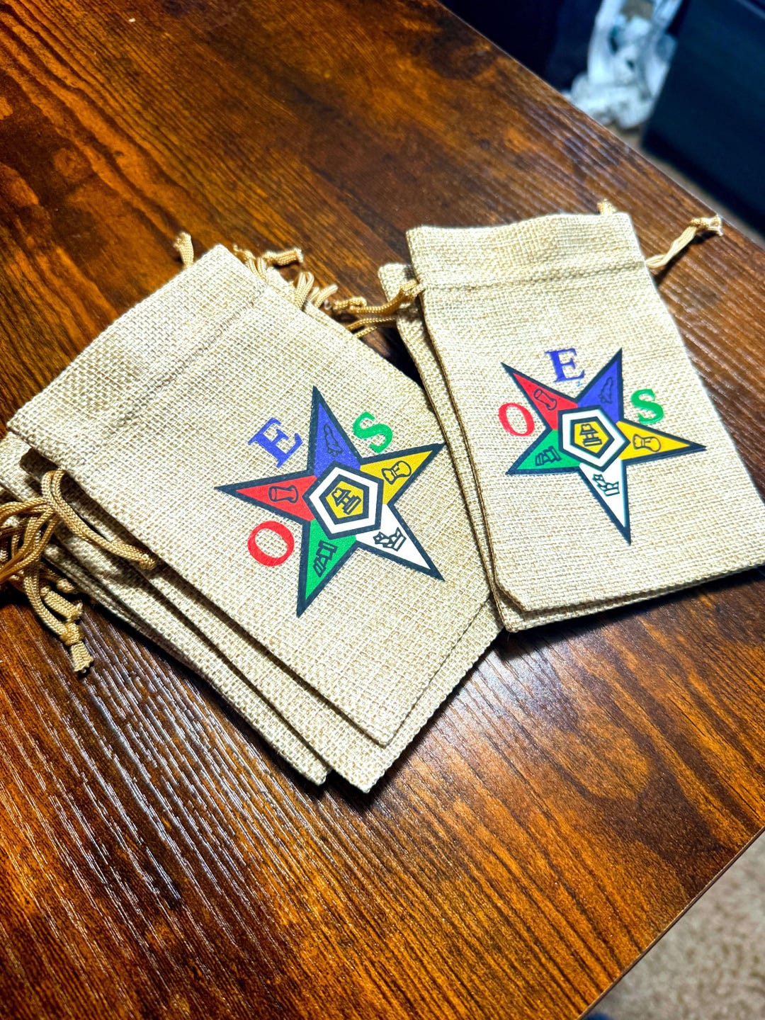 Order of Eastern Star (OES) Gift Bags | OES Burlap Bag - Etsy
