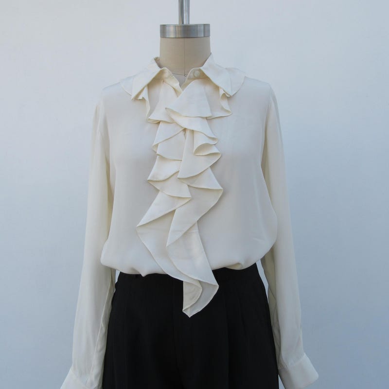 Cream Blouse - Etsy