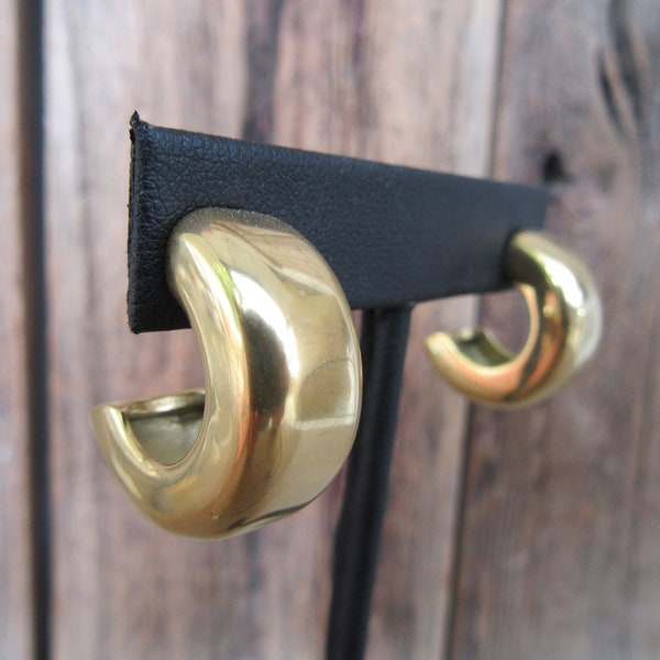 Gold Hoop Earrings 90s - Etsy