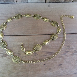 90s Gold Tone Metal Chain Belt Disk Belt Concho Belt - Etsy