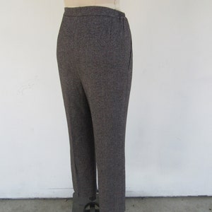 90s Heathered Charcoal Wool High Waisted Pleated Trousers Plaid ...