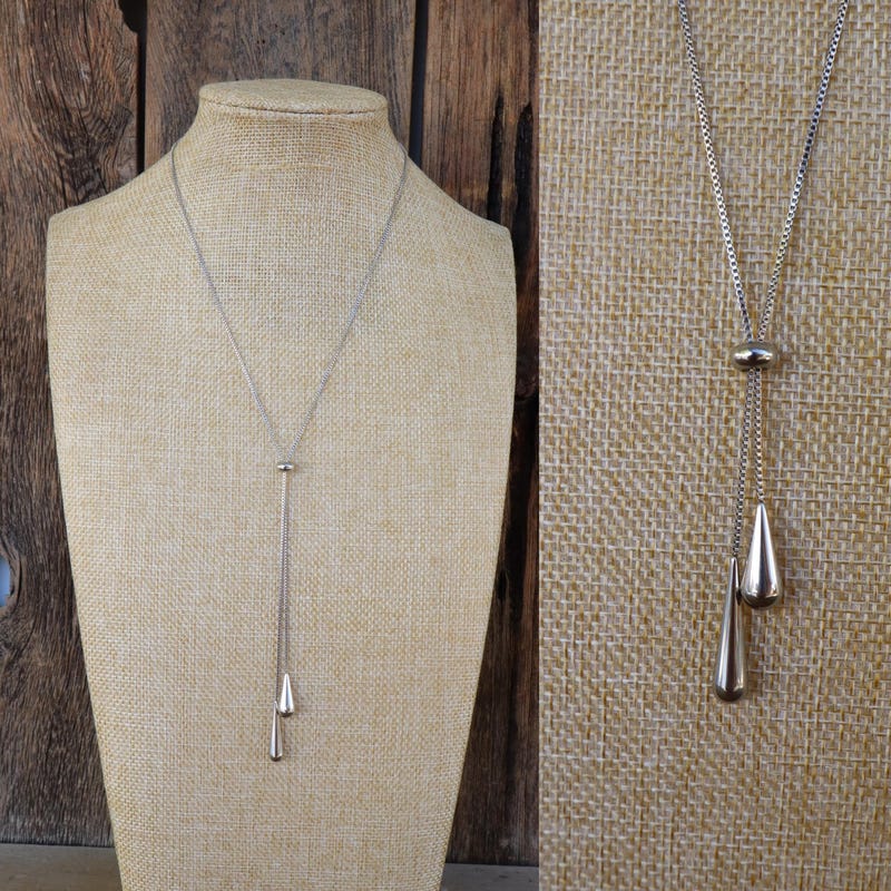Slide Silver Lariat - Etsy