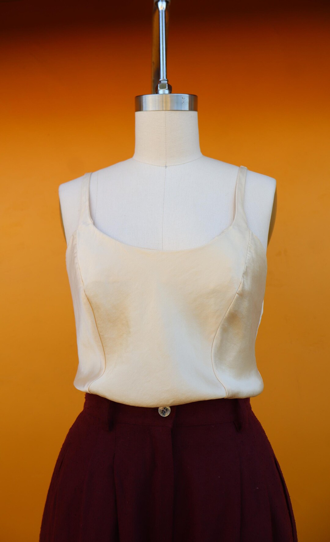 90s Y2K Victorias Secret Ecru All Silk Cami Shell Tank Top XS - Etsy