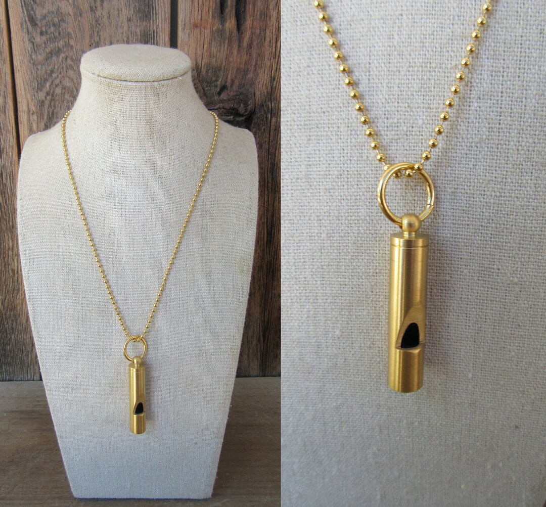 80s 90s Whistle Chain Necklace | Whistle Pendant Necklace | Gold Chain ...