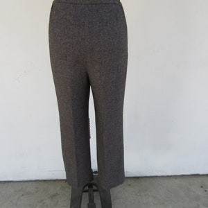 90s Heathered Charcoal Wool High Waisted Pleated Trousers Plaid ...