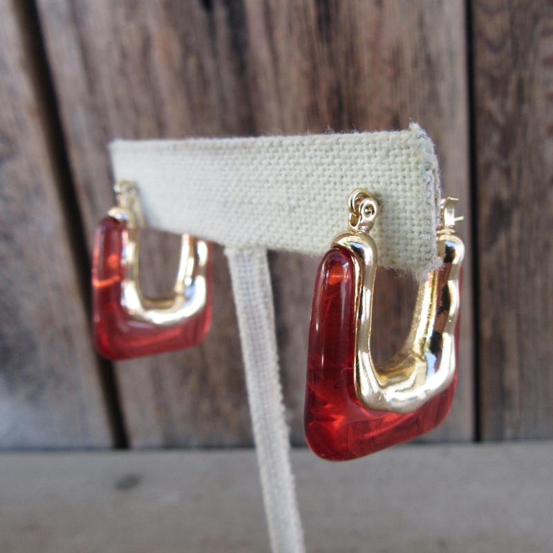 Lucite Hoop Earring - Etsy