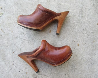 70s Wood Clogs - Etsy