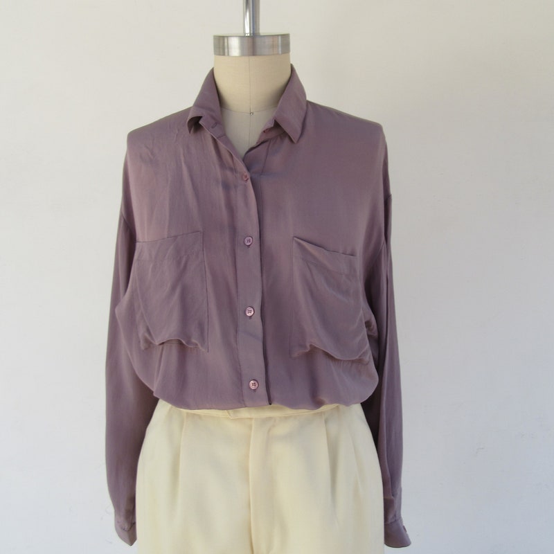 Lavender Silk Blouse - Etsy