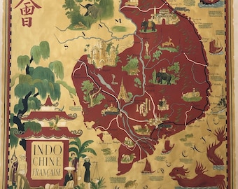 Indochina Region Wall Map Poster 24wx32h - Etsy