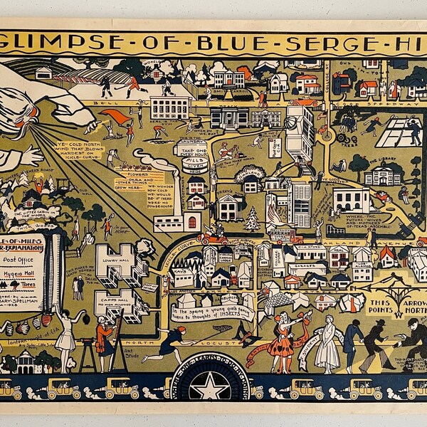 Pictorial Map of Campus - Etsy
