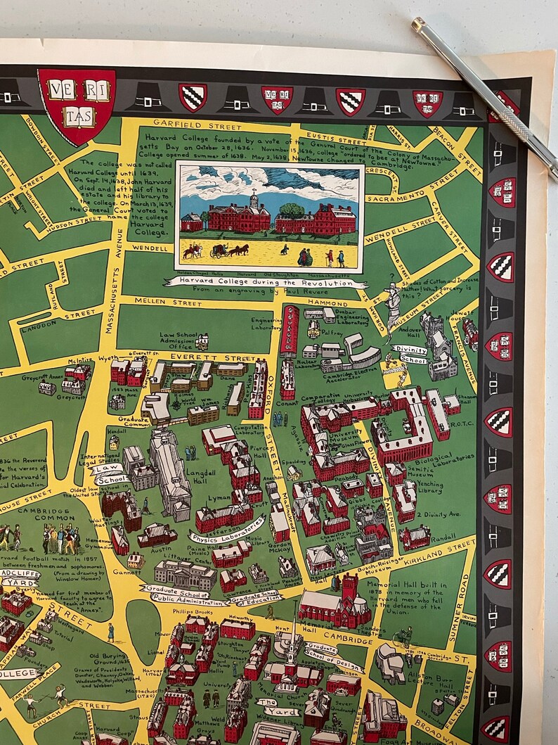 A Scott-map of Harvard University and of Radcliffe College by Alva ...