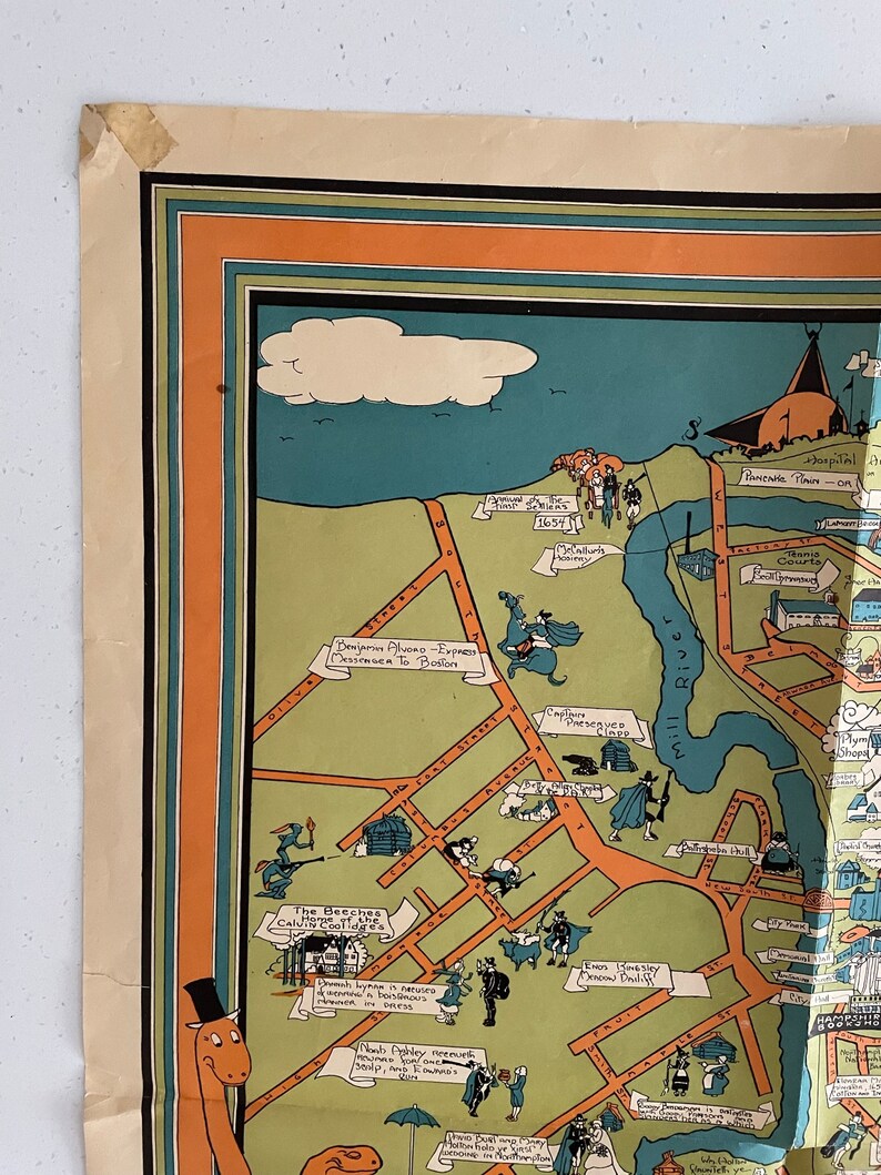 A Map of the Town of Northampton, Massachusetts by Priscilla Paine ...