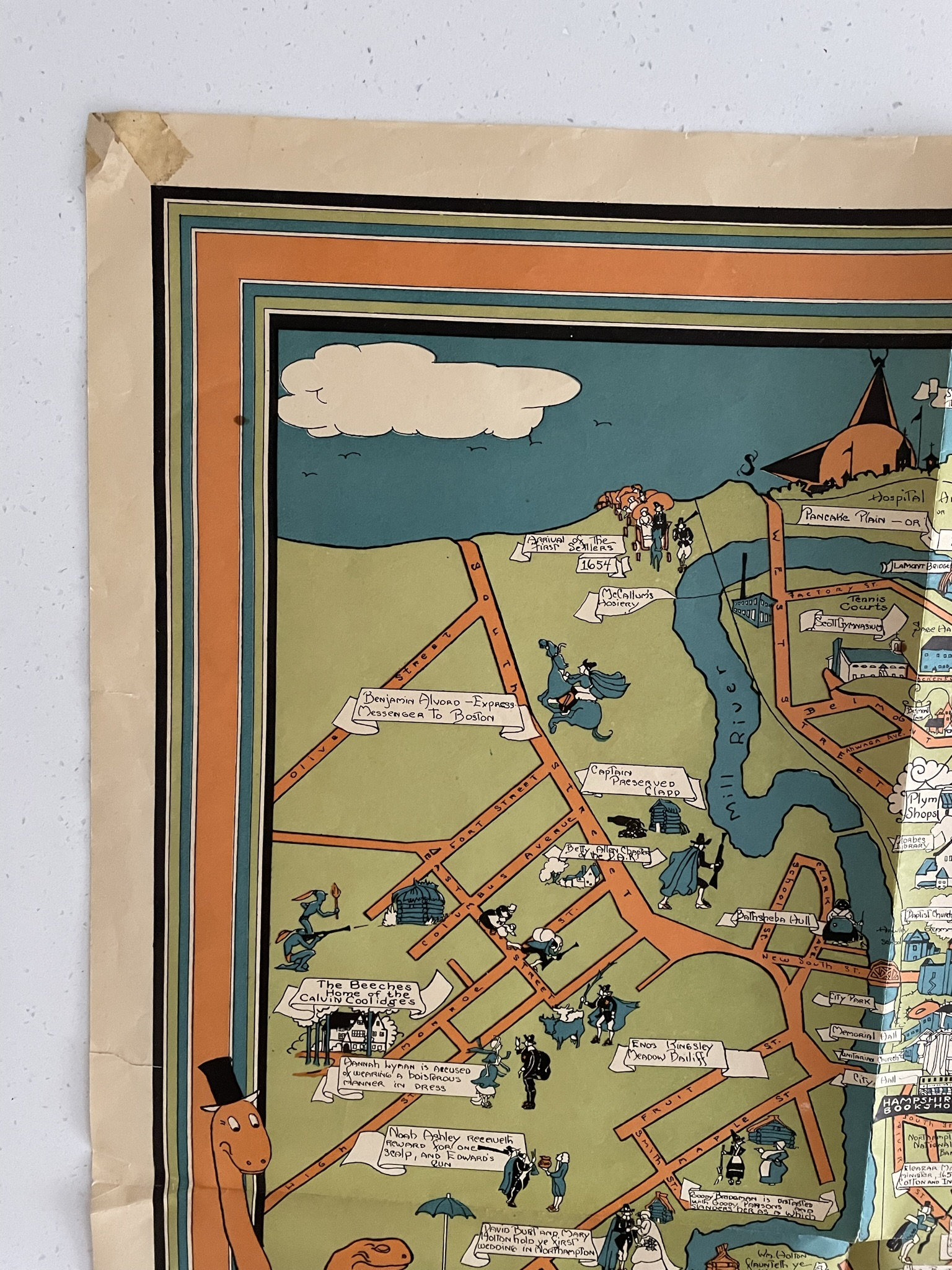 A Map of the Town of Northampton, Massachusetts by Priscilla Paine ...