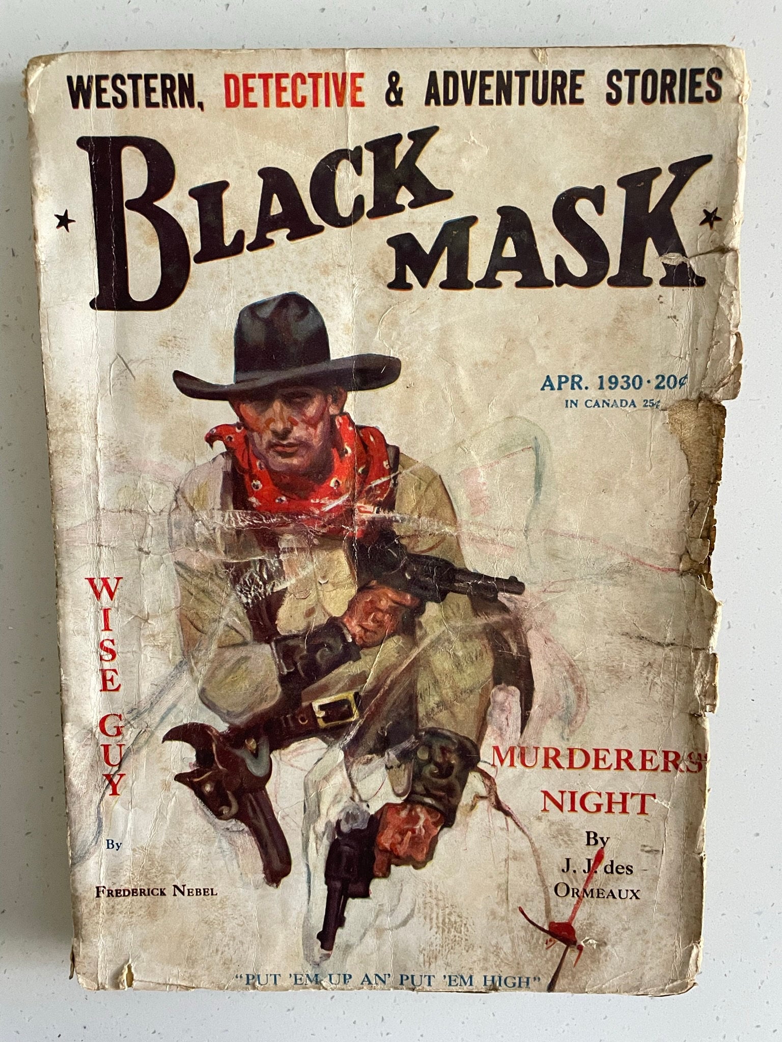 Black Mask, Vol. XIII No. 2, April 1930 Ft. the Cyclone Shot by ...